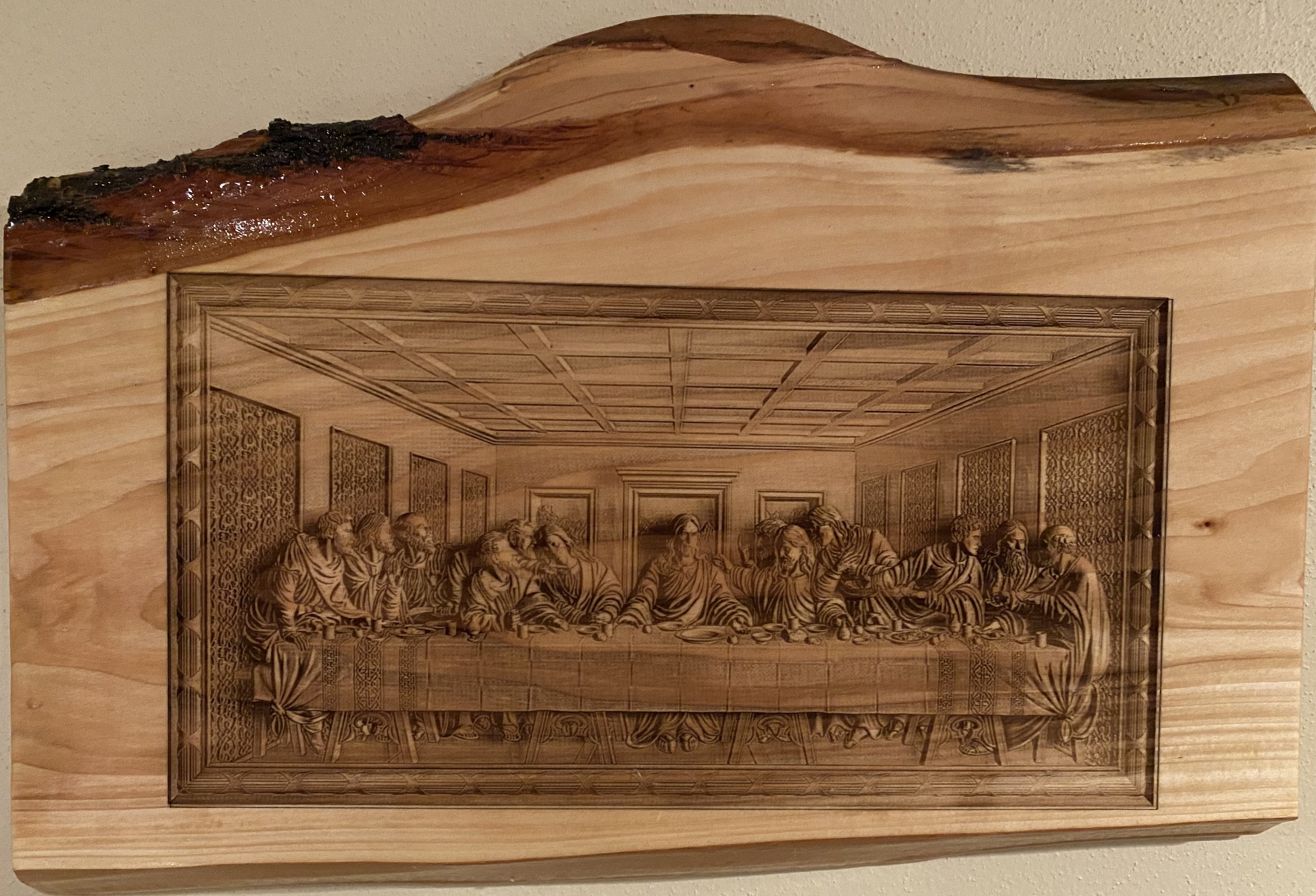 Religious Wall Art | Lord’s Supper | Lord’s Last Supper Live Edge Engr ...